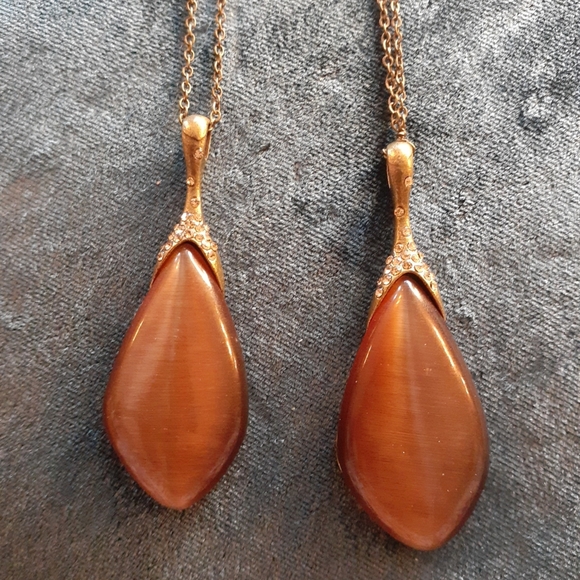 Jewelry | Rare Exquisite Pair Of 2 Hokie Stone Pendant On 18 Chain Drop ...